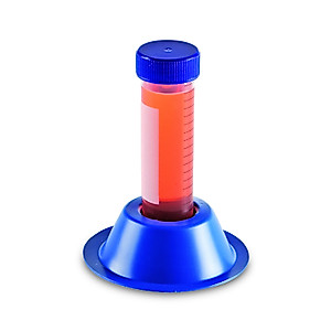 Heathrow Scientific HD23053A Polystyrene 1-Well Friction-Fit Rack for 50mL Tubes, Blue (Pack of 5)