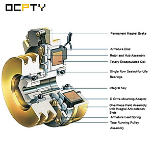 OCPTY Electric PTO Clutch 717-04376 Fit for Bolens for Cub Cadet for Huskee for MTD for Sears Craftsman for Troy Bilt for White Outdoor: 717-04376, 717-04376A, 917-04376, 917-04376A