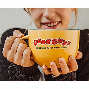 Child's Play Chucky "Good Guys" 24-Ounce Ceramic Soup Mug w/ Spoon | Bowl For Ice Cream, Cereal, Oatmeal | Large Coffee Cup For Espresso, Caffeine | Home & Kitchen Essential | Horror Movie Collectible