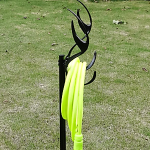 BSTWISH Iron Antler Hose holder - Decorative Hose Butler Hose Reel - Antler Hose Stand Hanger, Heavy Duty Reindeer Water Hose Rack