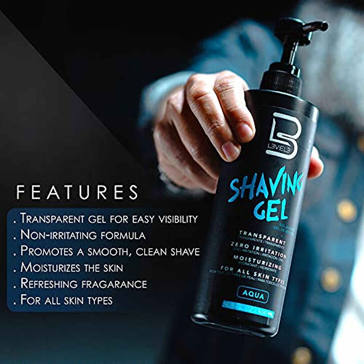 Level 3 Shaving Gel - Straight Razor Shave Gel - Non-Irritating - Refreshing Smell L3 - No Hot Towel Necessary - Level Three Razor Gel (Ice)