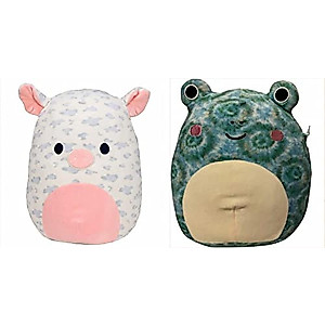 Squishmallow Official Kellytoy Mystery 4 Pack ~ 8 inch, 5 inch, 3.5 inch Clip and 2" Mini Squishville Set