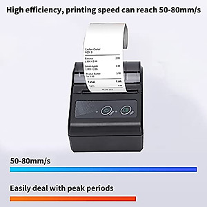 753 Bluetooth Receipt Printer,50 to 80mm/s Portable Thermal Pocket Printer,Compact Wireless Mobile Printer Thermal Receipt Printer,Compatible for iOS & Android(US)
