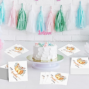 50 Pack A Little Pumpkin is On The Way Disposable Paper Napkins Little Pumpkin Baby Shower Disposable Hand Towel Pumpkin Guest Napkin for Boys Girls Party Supplies for Baby Shower Gender Reveal Party