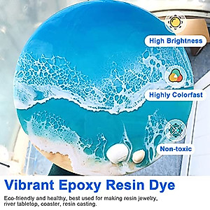 Mica Powder 60 Colors Mica Powder Epoxy Set Resin Pigment Powder Natural Pearlescent Color for Soap Making Epoxy Resin Dye Slime Pigment Nail Polish Cosmetic Pigment Powder Paint Powder Set.