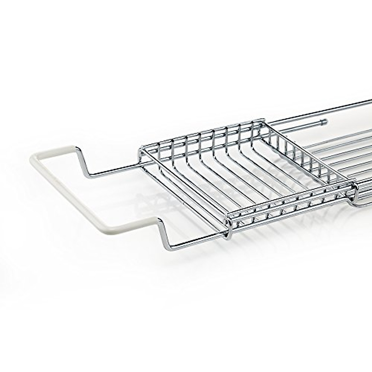Home Intuition Stainless Steel Expandable Shower Bathtub Tray Over The Clawfoot Tub Bath Caddy