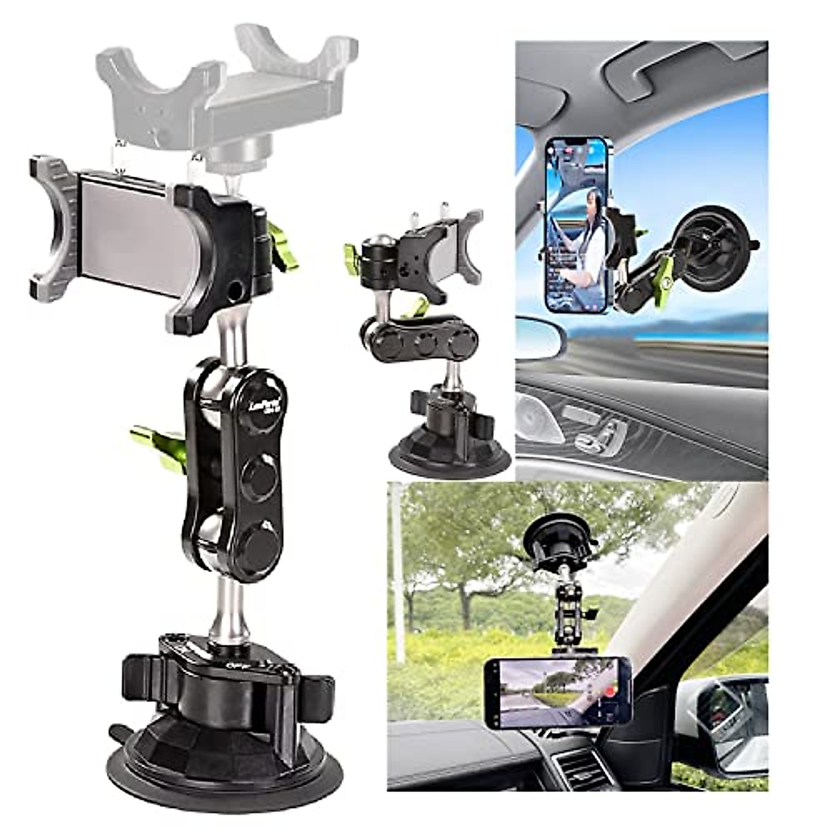 Gzcvba Universal Ball Head Arm for Phone - 360° Rotating Universal Car Phone Mount - Suction Cup Phone Holder for Car - Universal Ball Head Basic Sucker Arm for Phone