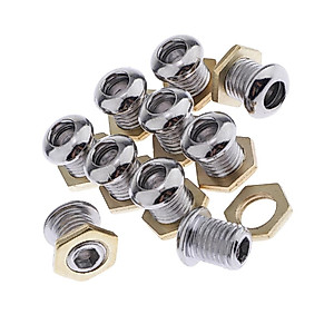 Gazechimp Drum Part 1/2" Chrome with Gaskets Set for Bass Tom Snare Drum Kit