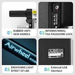 Airwheel SE3S Smart Rideable Suitcase Electric Luggage Scooter For Travel (black)