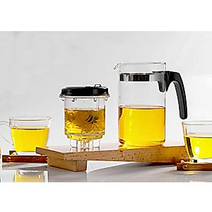 ICYMI TODAY GOOD TO GREAT One Button Filtering Borosilicate Glass Tea Infuser/Coffee Maker With Detachable Infuser (Capacity: 16.9 Fl.Oz)