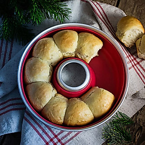 OMNIA Baking Add-ons Bundle - Muffin ring, Silicone Cake Mold, Thermometer and Potholders