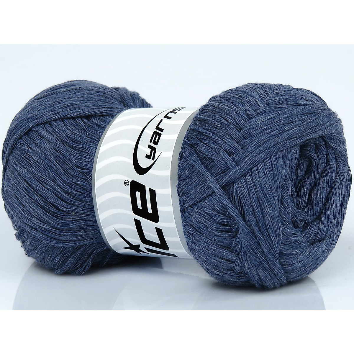 Lot of 4 x 100gr Skeins Ice Yarns Natural Cotton (100% Cotton) Yarn Jeans Blue