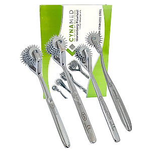 Premium German Wartenberg Pinwheel 1 3 5 and 7 Wheel Set of 4
