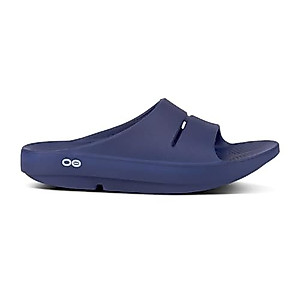 OOFOS - Unisex OOahh Sport - Post Run Recovery Slide Sandal (Navy Blue, us_footwear_size_system, adult, women, numeric, medium, numeric_6)