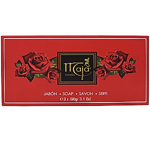 Maja Soap Sets Rectangle (3 x 3.1 Oz. Each) 18.6 Oz Total-2-PACKS(Sets) of 3 Soaps- - Jabon Perfumado