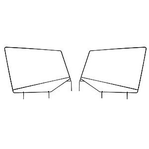 Rugged Ridge 13701.80 Door Skin Frame Kit, Upper; 87-95 Jeep Wrangler YJ , Black
