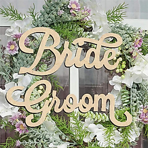 TOYANDONA Bride to be Sign 2pcs Wood Sign Letter Wall Hanging Decoration Wedding Photo Booth Prop
