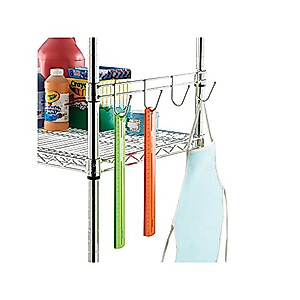 Alera ALESW59HB424SR 24 in. Deep 5-Hook Bars for Wire Shelving - Silver (2-Piece/Pack)