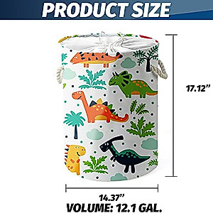 Laundry Hamper Collapsible Laundry Baskets with Easy Carry Handles and Drawstring Waterproof Clothes Hamper Storage Basket for Toys Clothes Organizer - 14.1x16.5(H) inches