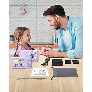 Digital Camera,Kids Camera with 32GB Card,Nsoela FHD 1080P 44MP Compact Vlogging Camera,Point and Shoot Camera 16X Digital Zoom, Portable Mini Kids Camera for Teens Students