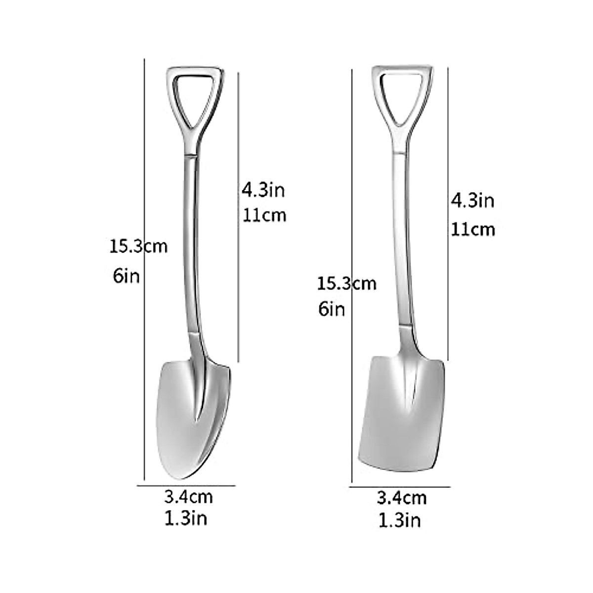 Cooking Spoons 304 Stainless Steel Net Red Shovel Spoon Creative Cute Small Spoon Household Watermelon Artifact Special Shovel Spoon 4pcs Table Spoons (Color : C)