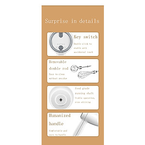 cordless hand mixer,hand mixer, egg beater（Last three pieces）Suitable for kitchen baking and cooking,rotary automatic egg beater, let you mix easily without feeling tired (pink)