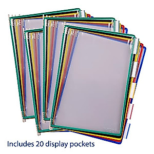 Tarifold Desktop Reference and Display System 20 Display Pockets Assorted Colors (D292)