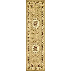 Unique Loom Versailles Collection Traditional Classic Medallion Motif Area Rug (2' 7 x 10' 0 Runner, Tan/ Ivory)