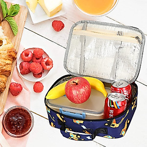 Bluboon Preschool Backpack Kids Boy Kindergarten Backpack With Lunch Box School Book Bags for Elementary Primary Schooler (Navy-vehicle)