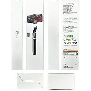 Selfie Stick Tripod with Light, 45'' Selfie Stick with Wireless Remote, Portable Phone Tripod Compatible with iPhone 16/15 Pro Max/15/14 Pro/14/13, Samsung S22/ S23 Ultra/Android Smartphone