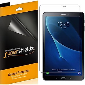 Supershieldz (3 Pack) Designed for Samsung Galaxy Tab A 10.1 (SM-T580, SM-T587 Model 2016 Release) Screen Protector, High Definition Clear Shield (PET)
