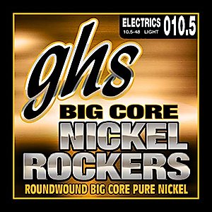 GHS Strings BCL Big Core Nickel Rockers, Pure Nickel Electric Guitar Strings, Light (.010 1/2-.048)