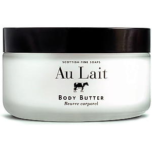Scottish Fine Soaps Au Lait Body Butter 7 Oz In Glass Jar From Scotland