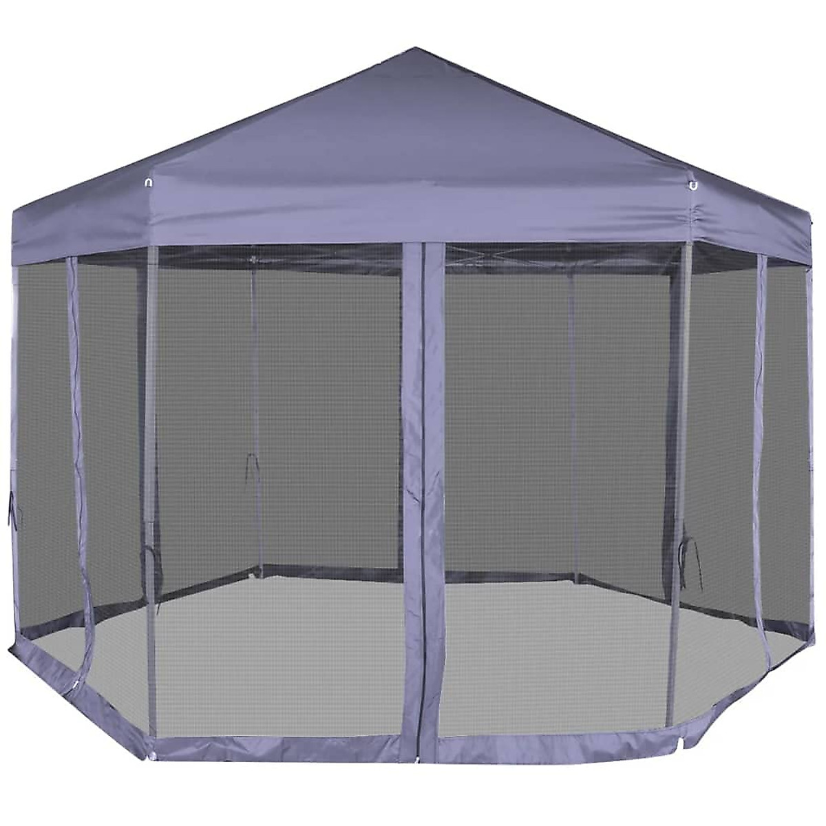 Canopy Tent ,Wedding Party Tent, Outdoor Gazebo,Easy Canopy ,for Outdoor Party Events,Hexagonal Pop-Up Marquee with 6 Sidewalls Dark Blue 11.8'x10.2'