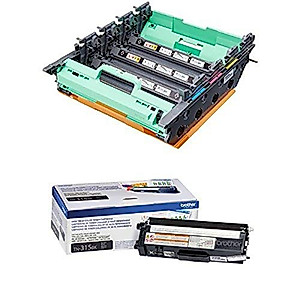Brother DR310CL Drum Unit for MFC-9460CDN, MFC-9560CDW and MFC-9970CDW and Brother TN315BK Toner Cartridge for Brother Laser Printer - Retail Packaging - Black Bundle
