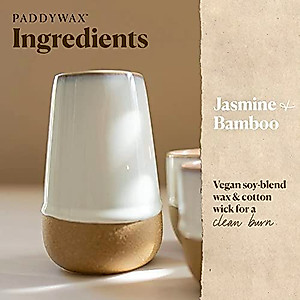 Paddywax Candles Kin Collection, Naturally Scented Candle, 10 Ounces, Jasmine + Bamboo