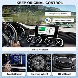 Teeran Android Auto Wireless Adapter for OEM Factory Wired Android Auto Cars Plug & Play Easy Setup Wireless Android Auto Dongle for Android Phones Converts Wired Android Auto to Wireless