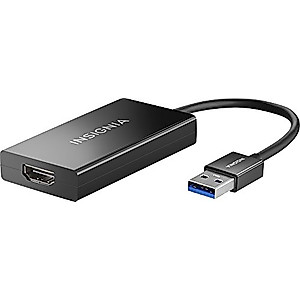 INSIGNIA - SuperSpeed USB 3.0 to HDMI External Video Adapter - Black - Model: NS-PU37H-BK