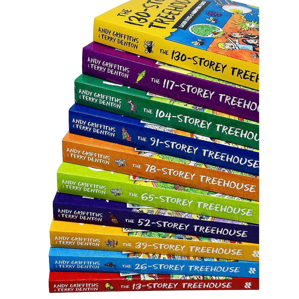 The Treehouse Series 10 Books Collection Set By Andy Griffiths (Storey-Treehouse-13,26,39,52,65,78,91,104,117 & World Book Day)