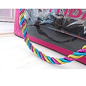 Foldable Waterproof Multipurpose Tote, Gym Bag, Shower Caddy with Filter Mesh Bottom, For Dorm College Essentials, Bathroom, Camp, Swimming Pool, Beach, Shower Carrier Pink