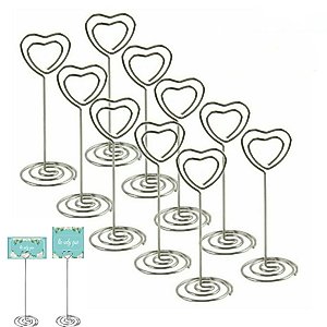 Leyeet Table Number Card Holders, 10pcs Table Photo Holder Table Picture Holder Wire Photo Holder Clips Memo Note Photo Stand for Party Wedding Table Decorations