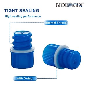 CryoKING 2.0ml Cryovial, Purple Vials, PP Tubes with Internal Thread, Tubes with Self-Standing Bottom, Lab vials with Caps for Sample Storage, 25 Pcs/Bag