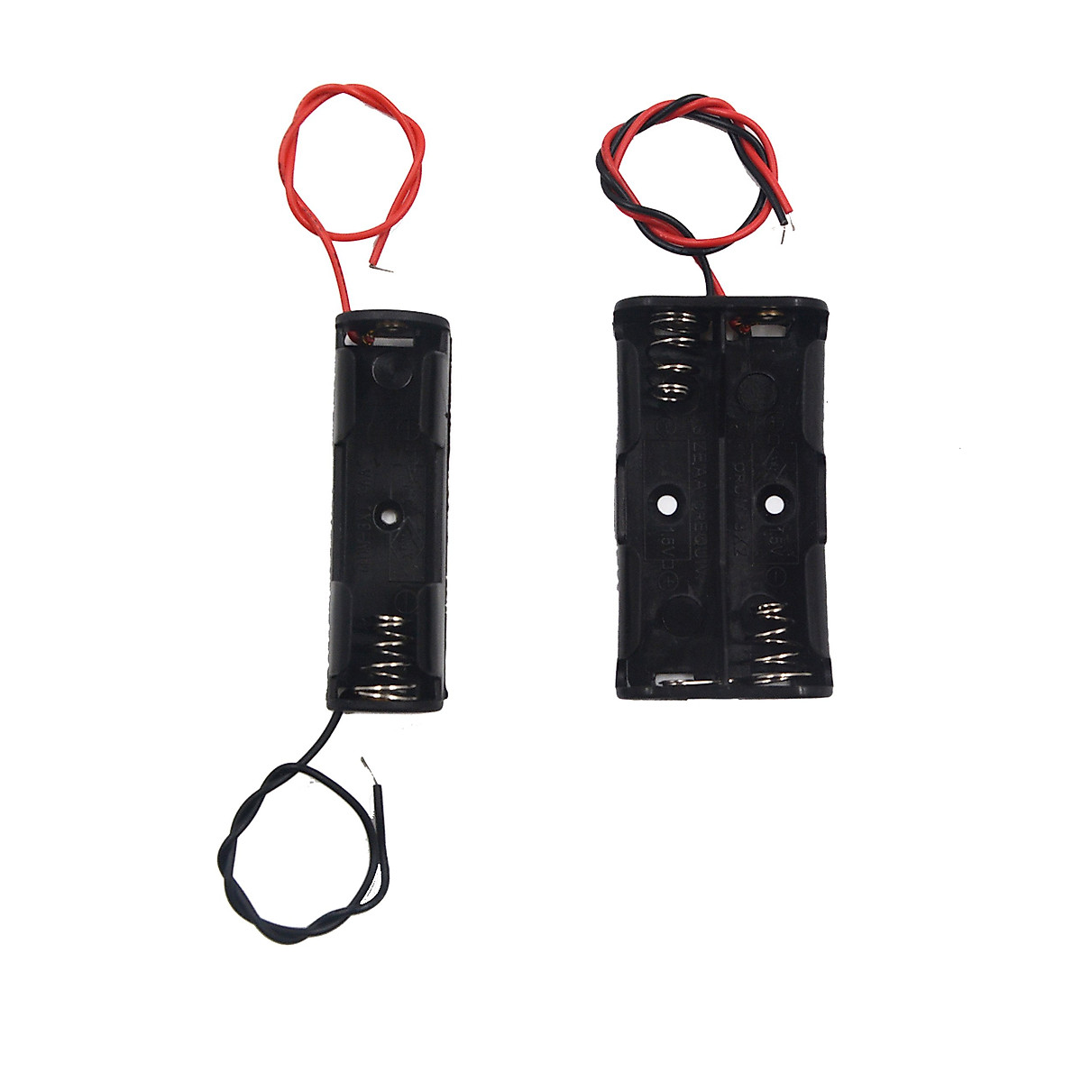 LAMPVPATH (Pack of 8) Battery Holder Bundle 2Pcs 1 X 1.5V Single AA Battery Holder, 2Pcs 2 X 1.5V AA Battery Holder, 2Pcs 1 X 1.5V AAA Battery Holder, 2Pcs 2 AAA Battery Holder with Leads