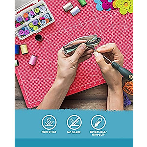 G+ Self-Healing Reversible Cutting Mat - A3 12x18 for Fabric; Double-Sided Cutting Board for Sewing, Crafting, Quilting, Scrapbooking, Rotary Cutting - Perfect for Creators