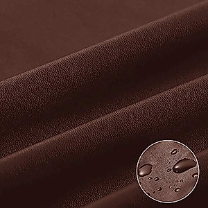 EIVMAX Set of 2 Waterproof PU Leather Stretch Armrest Covers for Chairs and Sofas Armchair Slipcover for Recliner Sofa Anti-Slip Washable Red Wine Sofa Arm Covers Protector (Red Wine)