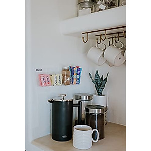 Clear Tea Bag Organizer Holds up to 52 Tea Bags, Tea Organizer Tea Box Alternative with 3M Strips for Storage Cabinet & Kitchen Pantry Doors, Drawer Organizer, Tea Bag Holder is 13.00 x 3.75 inches