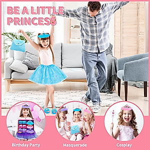 Hohosunlar Princess Dress Up Toys, Girls Dress Up Costumes Set W/ 3 themes of Unicorn Mermaid Ice Skirts, Shoes, Crowns, Purse and Toddler Jewelry Boutique Kit, Pretend Play Gifts for Girls 3-6