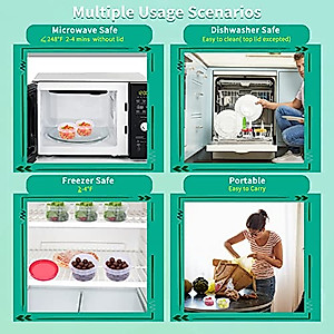 ENHYIVE 15 Pack Small Plastic Containers with Lids,Twist Top Deli Containers,8 Oz Food Storage Containers,Reuseable Freezer Containers for Food with Screw On Lids,Stackable,Leakproof,Dishwasher Safe