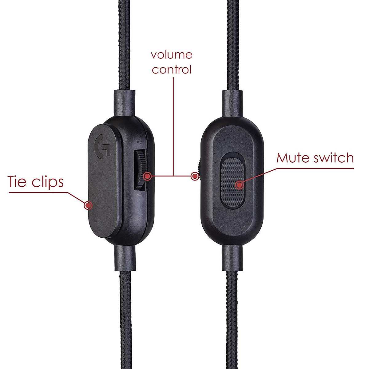 Iootmoy Replacement Cable for G433 Headset Audio Aux Cord Compatible with Logitech G233/ G Pro/G Pro X Gaming Headphone with Mic Mute and Volume Controller