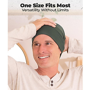 Lightweight Fashion Beanie for Men & Women - Soft Thin Ribbed Modal - Slouchy Style Black